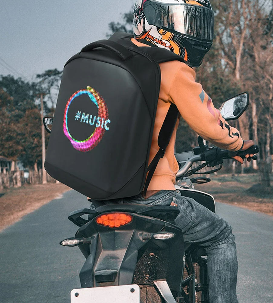 Pixel Art LED Waterproof Backpack – Wyvern's Hoard