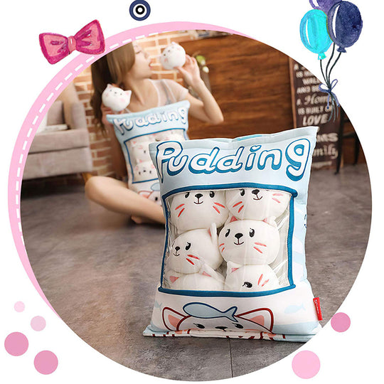 Cat Pudding Snack Pillow – Wyvern's Hoard