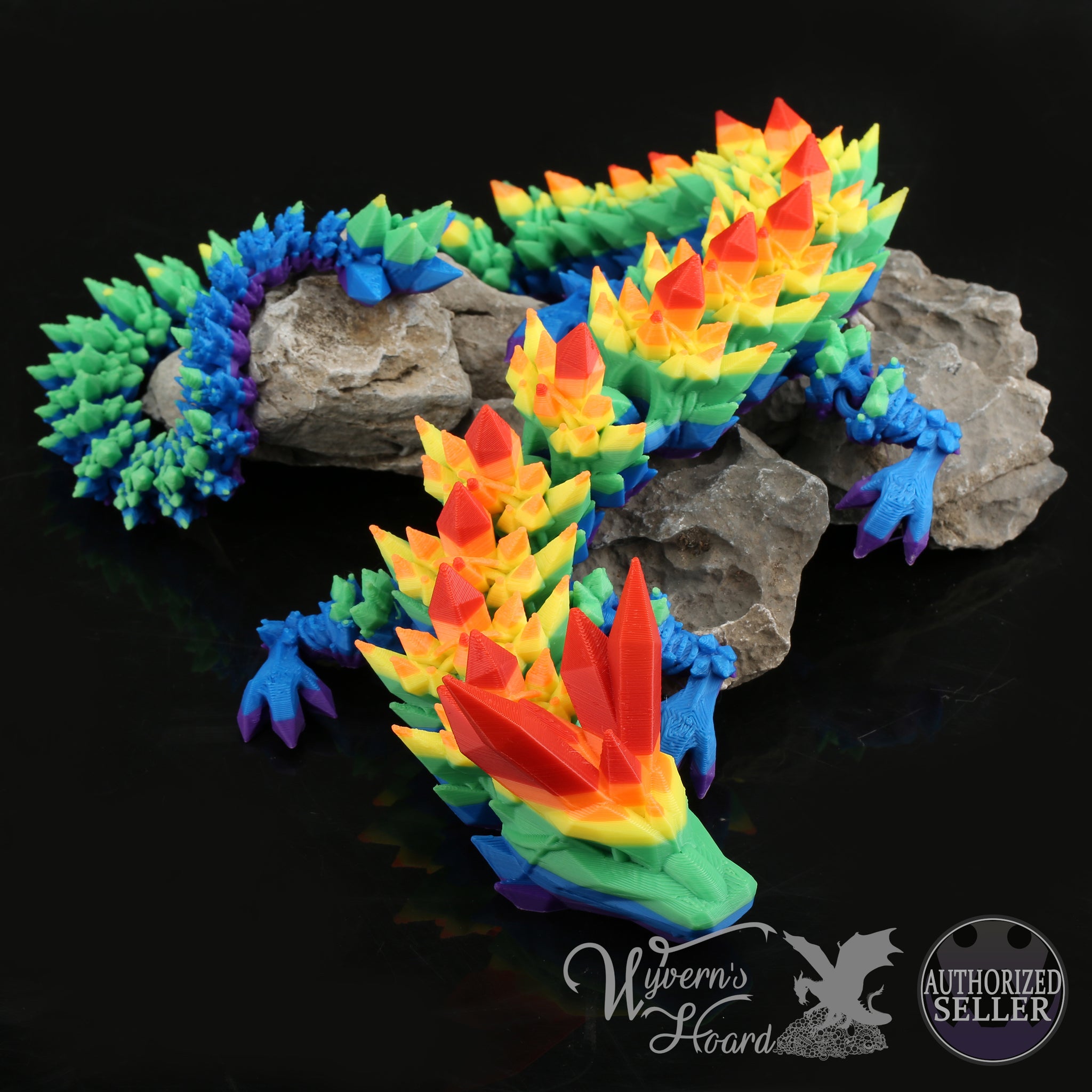 Rainbow Pride Crystal Dragon Sensory Fidget Toy – Wyvern's Hoard