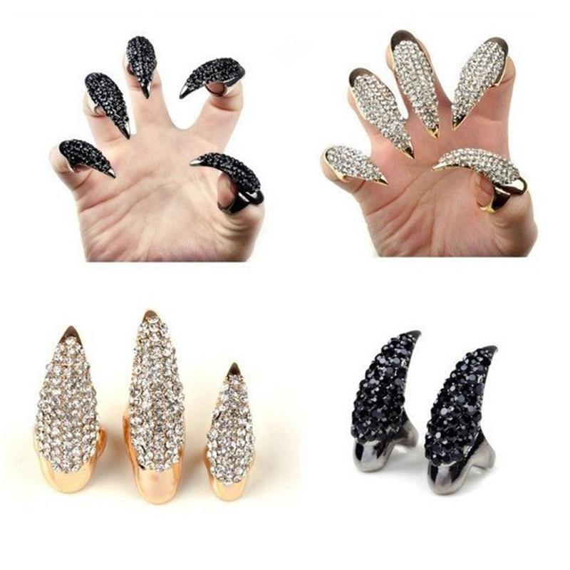 Rhinestone Crystal Claw Rings – Wyvern's Hoard