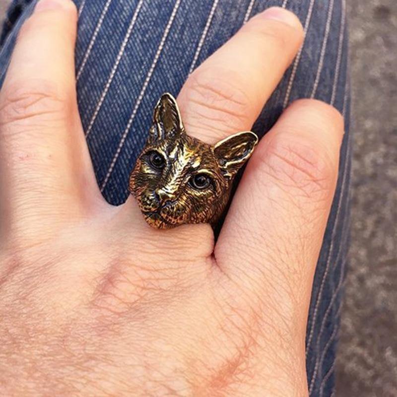Cat Head Ring – Wyvern's Hoard